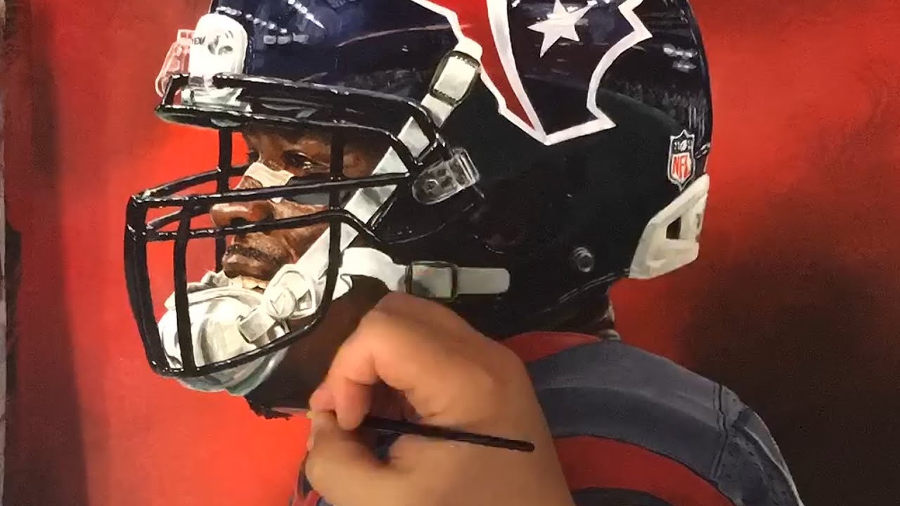 Andre Johnson of the Houston Texans Acrylic Painting - YouTube