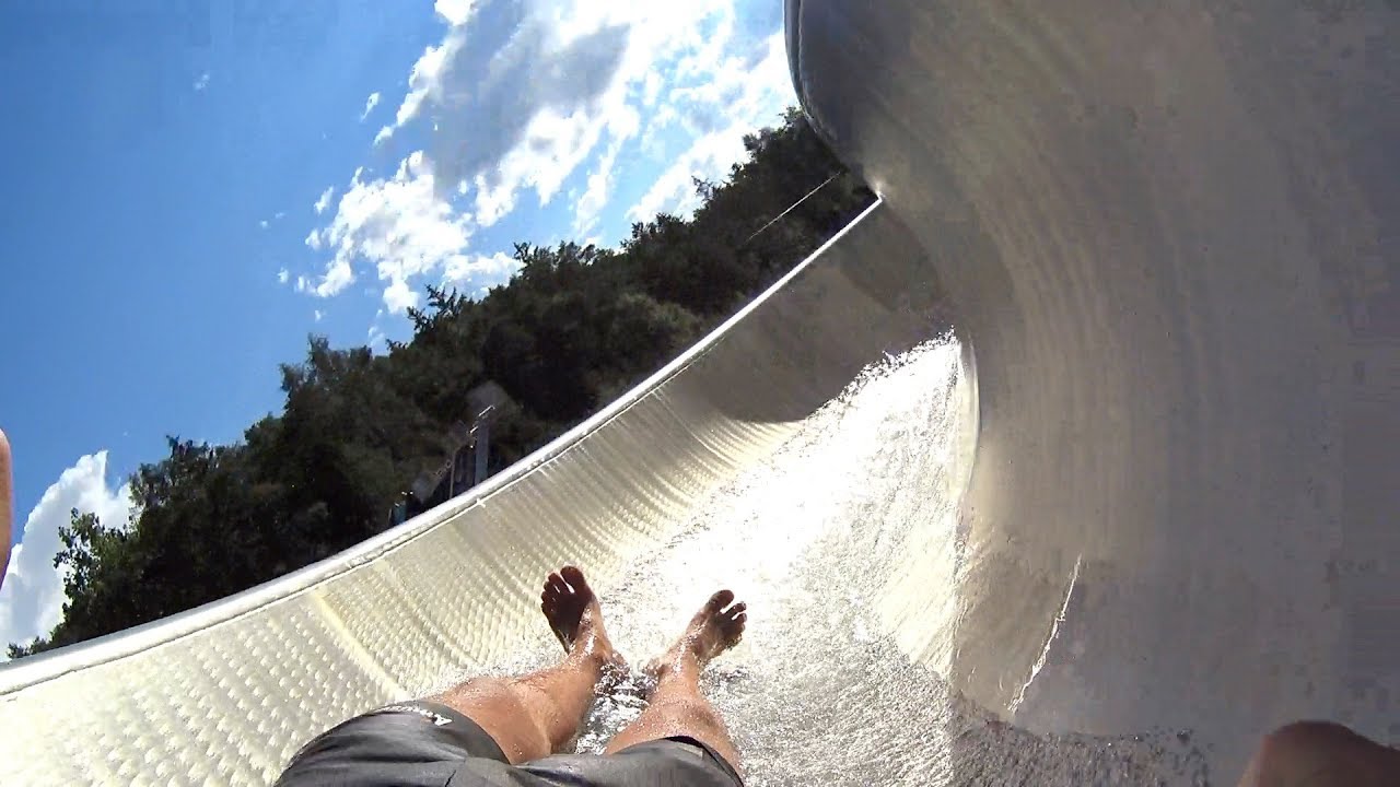 Gross Water Slide at Area 47 - YouTube