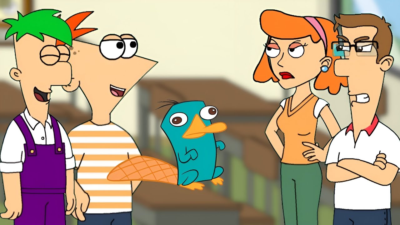 Phineas and Ferb bring Perry the Platypus to school | GROUNDED - YouTube