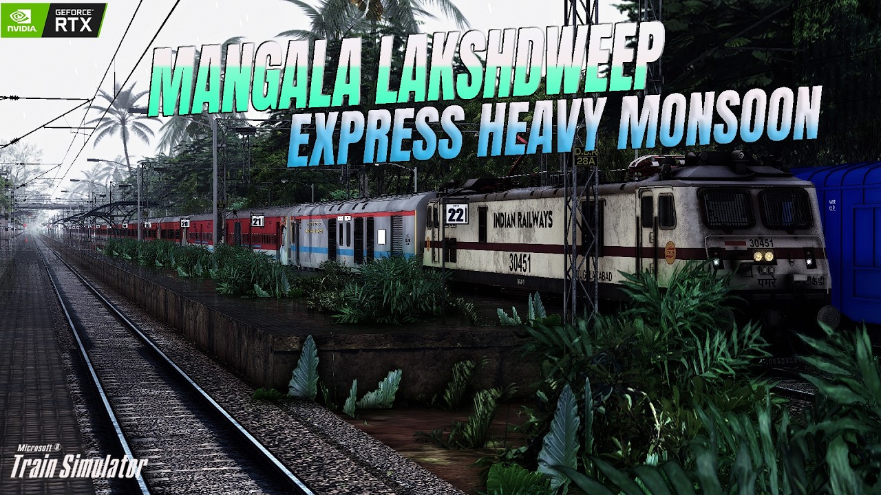 🔴LIVE MSTS || 12618 MANGALA LAKSHADWEEP EXPRESS || HEAVY MONSOON ...