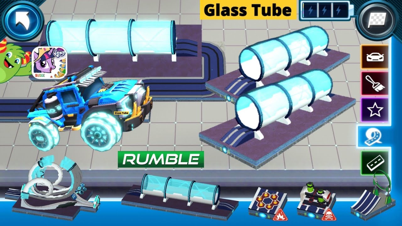 Racecraft Build & Race : Rumble Car Hot Race in The Glass Tube Track ...