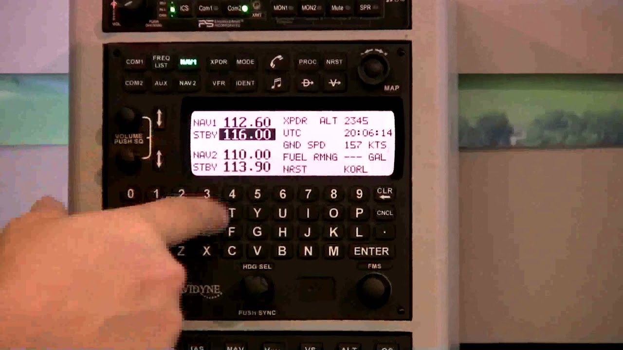 Avidyne Entegra Release 9 - Tuning w/Keyboard- Watch in HD! - YouTube