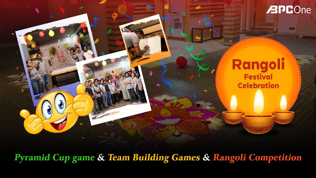 Office Fun Games | Rangoli Festival Celebration | Pyramid Cup Game ...