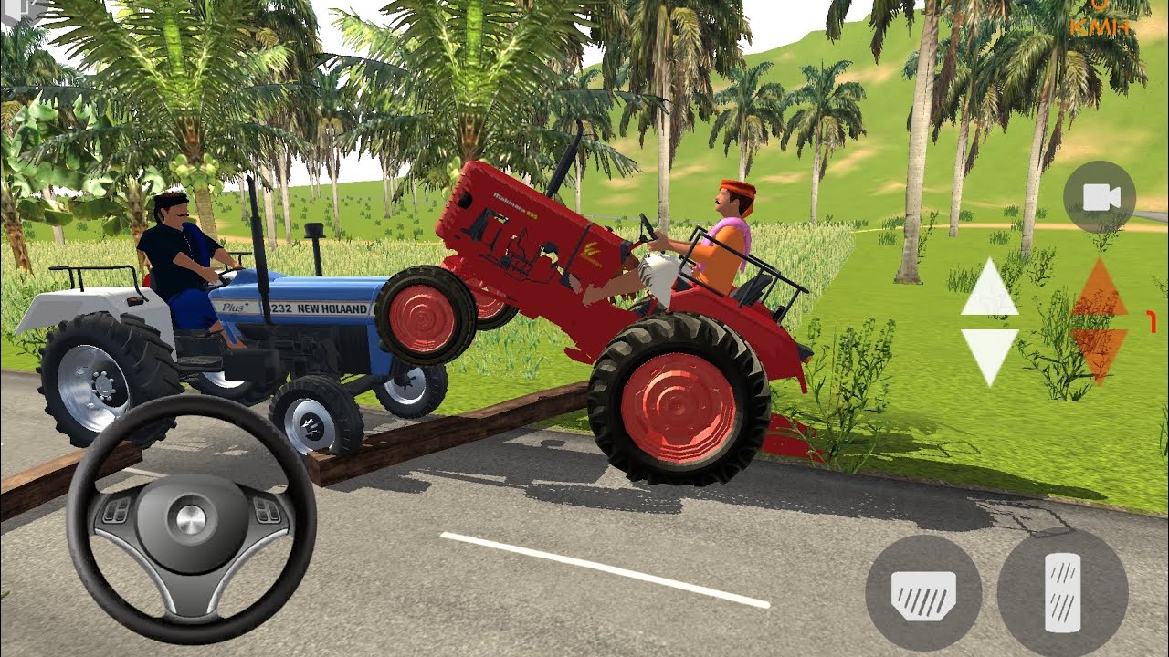 Indian tractor simulator Gameplay Mahindra Tractor driving tractor Wala ...