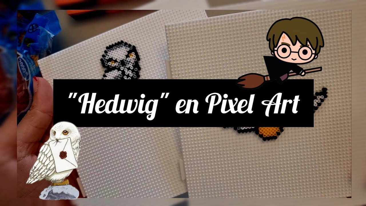 "Hedwig" en Pixel Art| 2/3 Harry Potter 🧹| #pixelart #cover #hamabeads ...