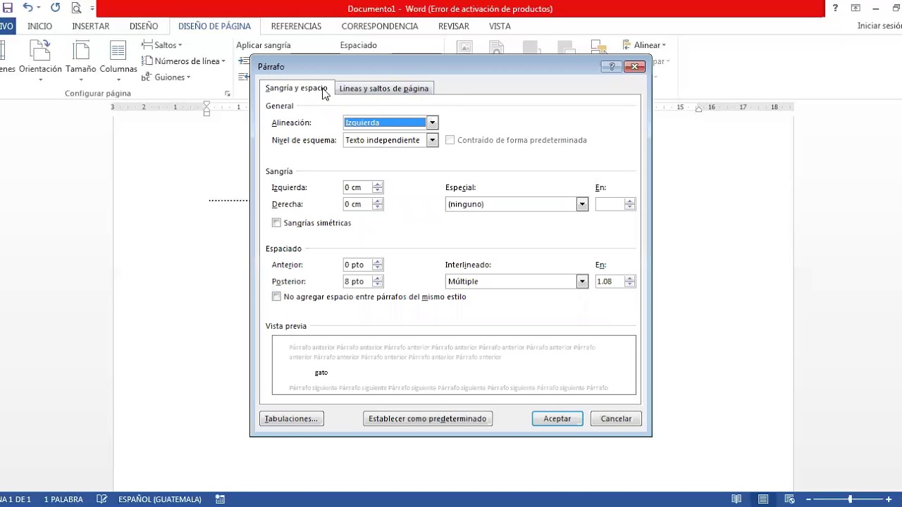 intro tabulaciones word - YouTube
