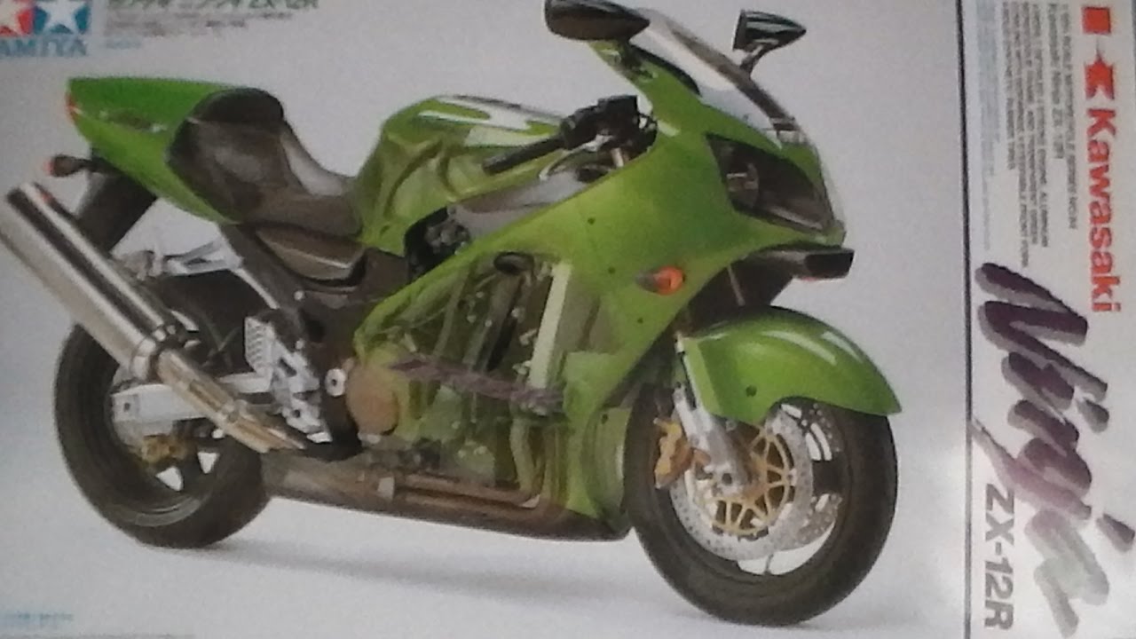 Tamiya. Обзор на мотоцикл Kawasaki Ninja ZX-12R Масштаб 1/12 - YouTube
