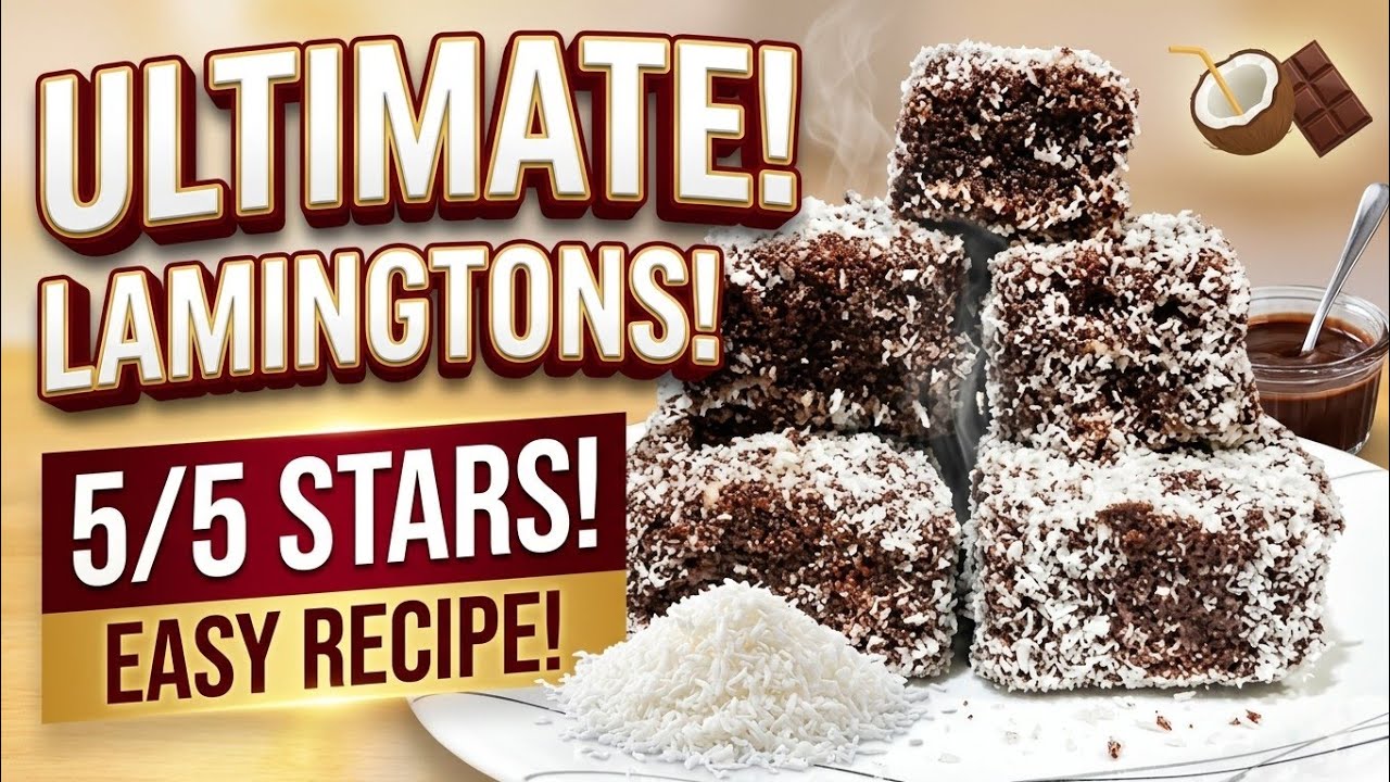 How to make LAMINGTONS-cake in chocolate n coconut - YouTube