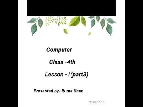 class 4th (computer lesson-1. part3) - YouTube