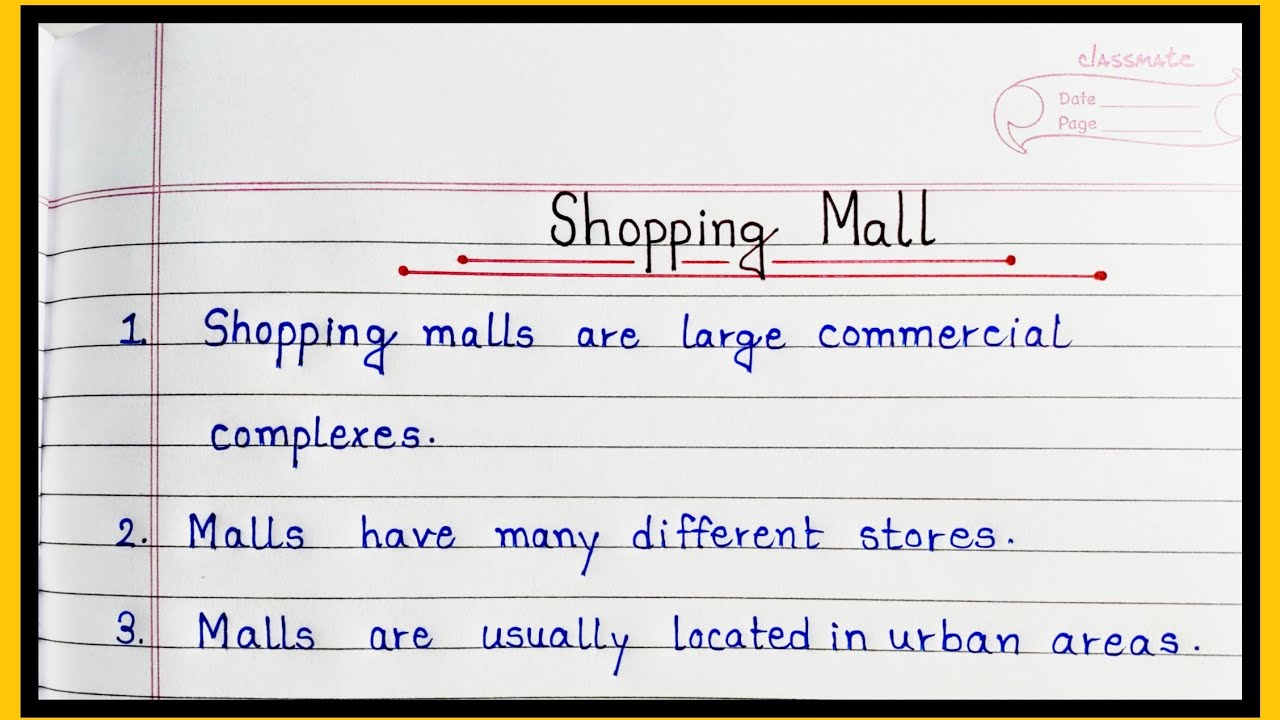 10 Lines Essay On Shopping Mall In English | Easy And Simple Sentences ...