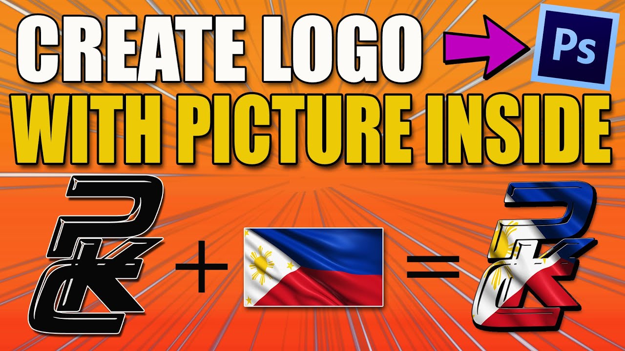 HOW TO CREATE LOGO WITH PICTURE INSIDE USING PHOTOSHOP | MADZY21 - YouTube