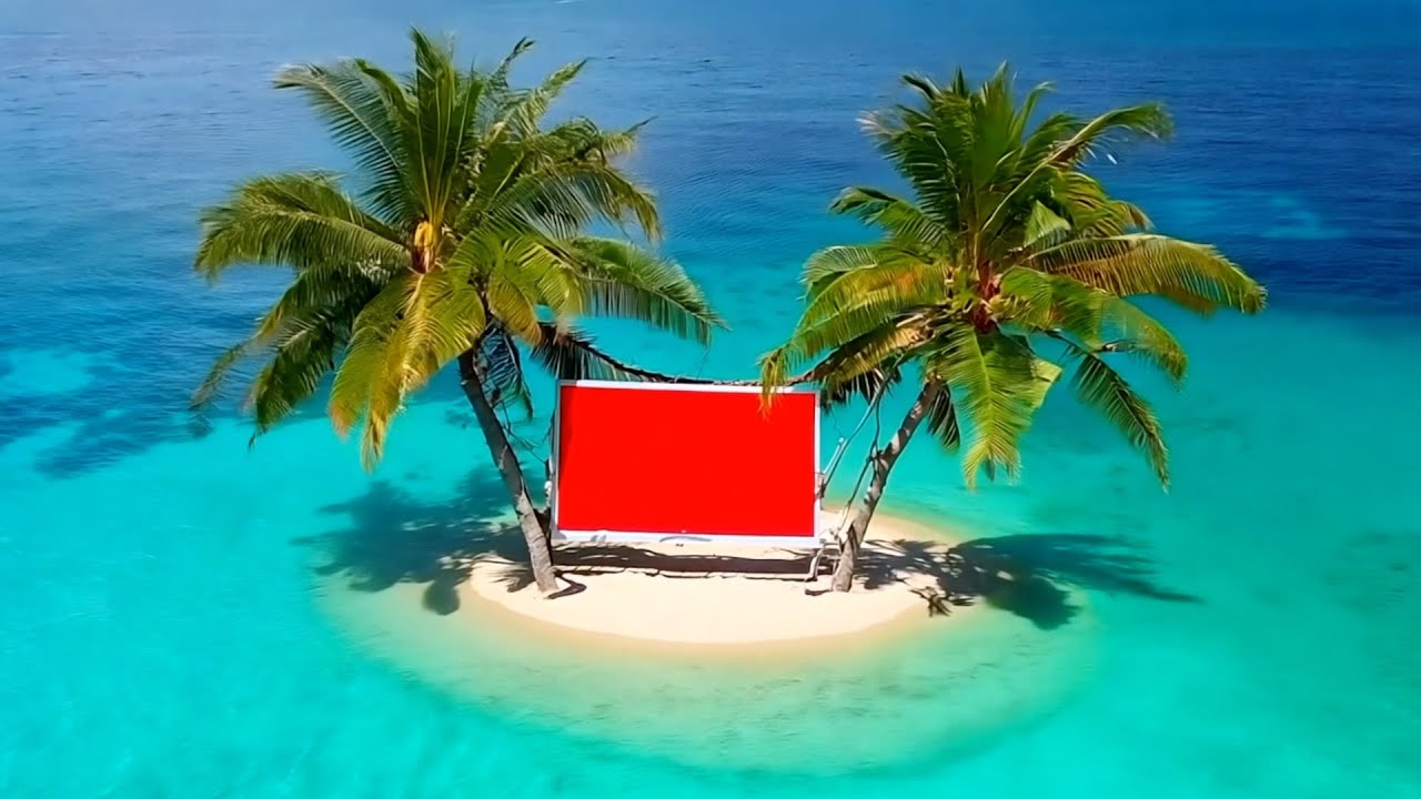 🌴 Free Paradise Island Green Screen Video | Tropical Palm Trees ...