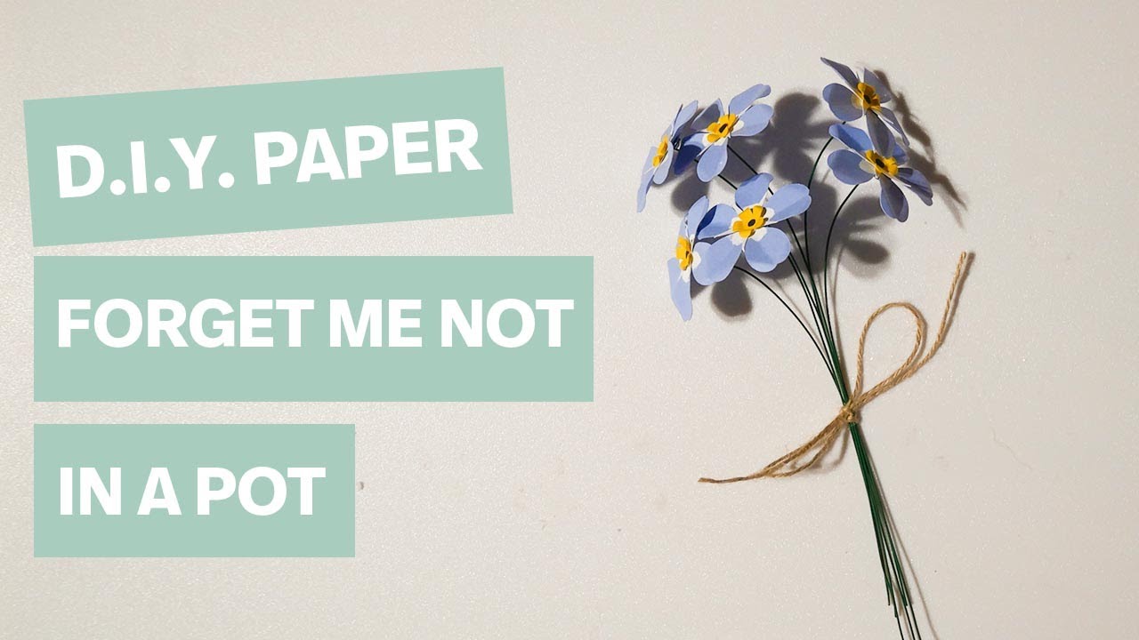 Make a simple paper forget me not with me - YouTube