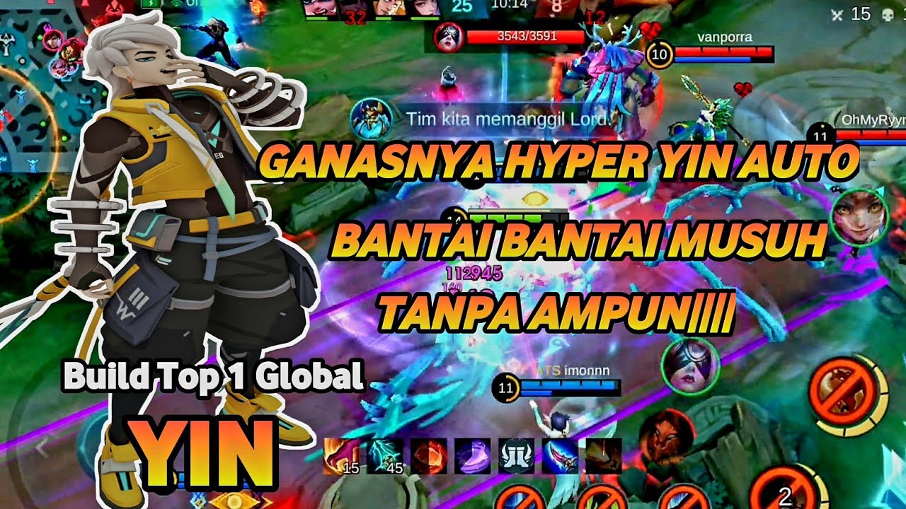 GANASNYA HYPER YIN | AUTO BANTAI2 MUSUH TANPA AMPUN | BUILD TOP 1 ...