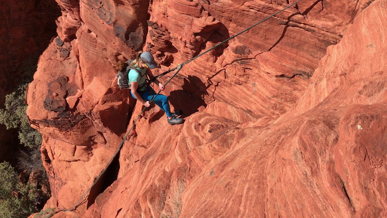 Island in the Sky Traverse Rappel #2 - YouTube