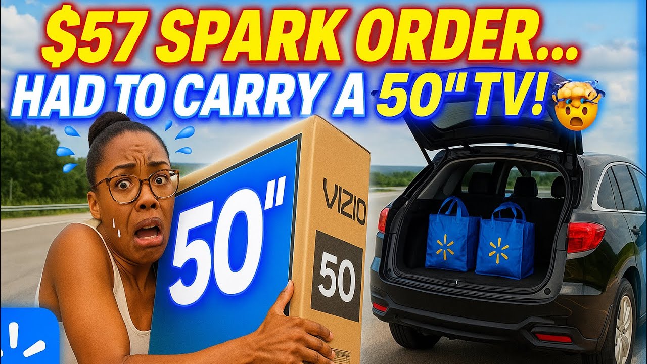 Spark Delivery Adventure! 📺 $57 Walmart Spark Order, 8 Stops & a TV ...