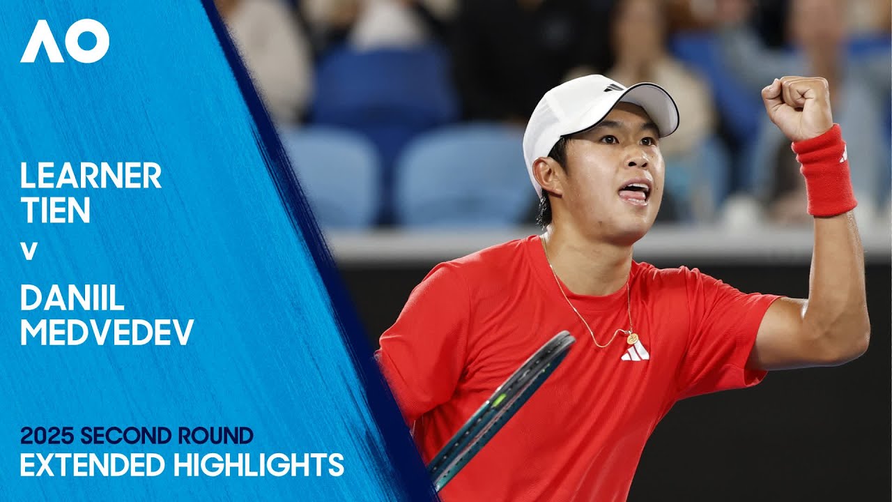 Learner Tien v Daniil Medvedev Extended Highlights | Australian Open ...