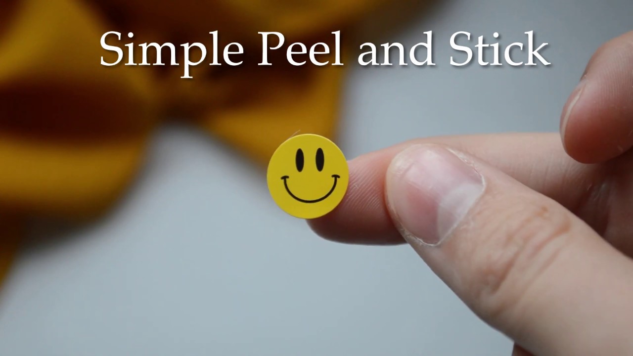Small Yellow Smiley Face Stickers | Stay Happy! - YouTube