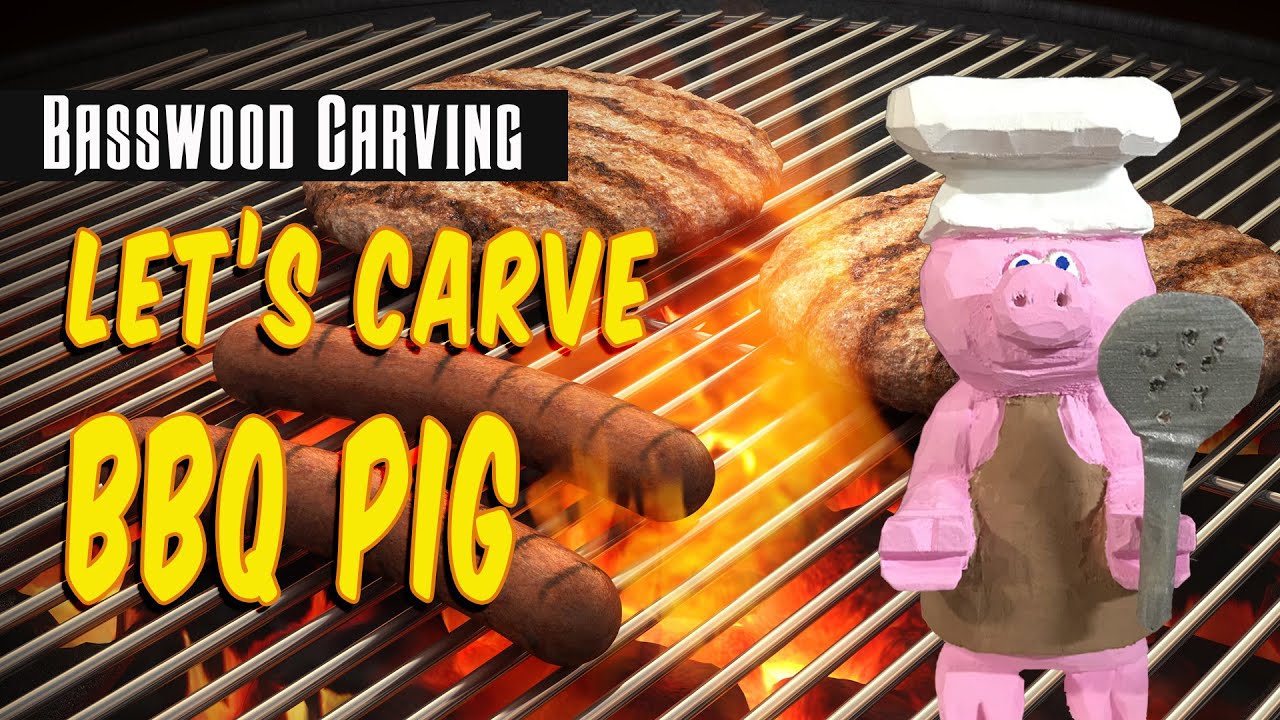 BBQ Pig Wood carving - Wood Carving for New Woodcarvers - Simple Fun ...