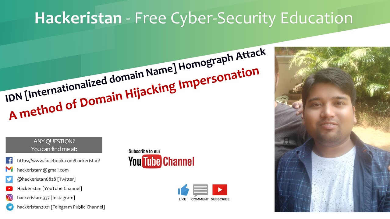 IDN Homograph Attack ~ A method of Domain Hijacking Impersonation [Part ...