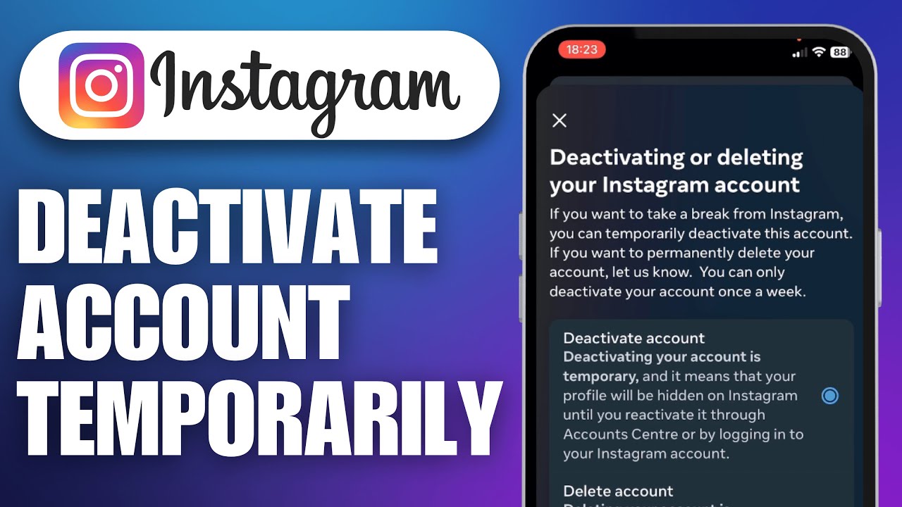 How to DEACTIVATE MY INSTAGRAM ACCOUNT TEMPORARILY (2025) - YouTube