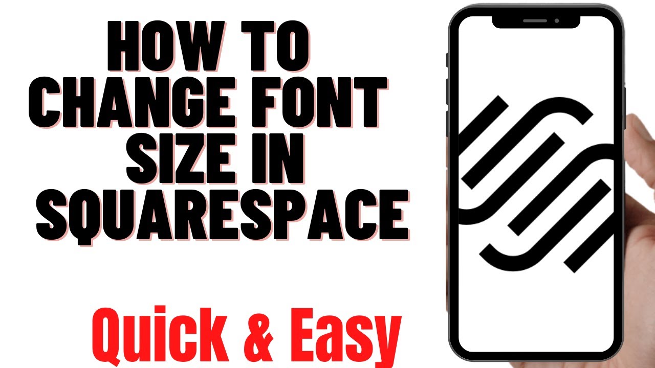 HOW TO CHANGE FONT SIZE IN SQUARESPACE 2023 YouTube HOW TO CHANGE FONT SIZE IN SQUARESPACE 2023 YouTube