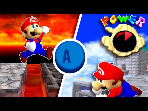 MARIO 64 pero el BOTÓN A me hace DAÑO