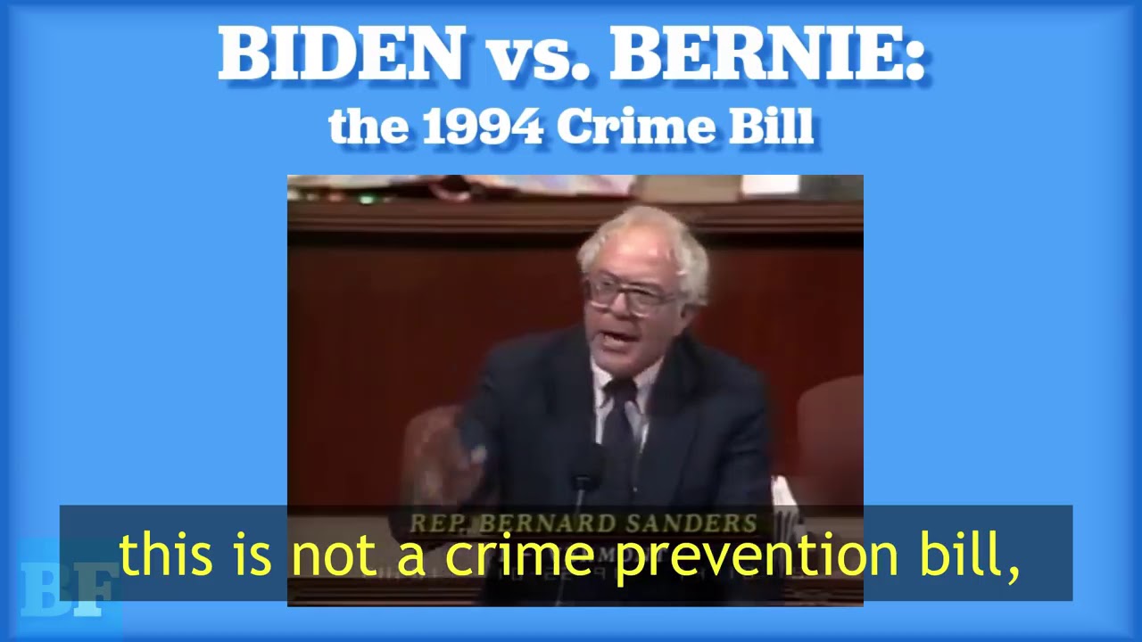 Bernie vs Biden the 1994 Crime Bill - YouTube