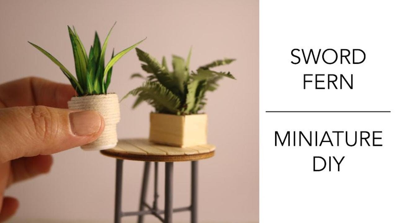 DIY Miniature Tutorial - Sword Fern - YouTube