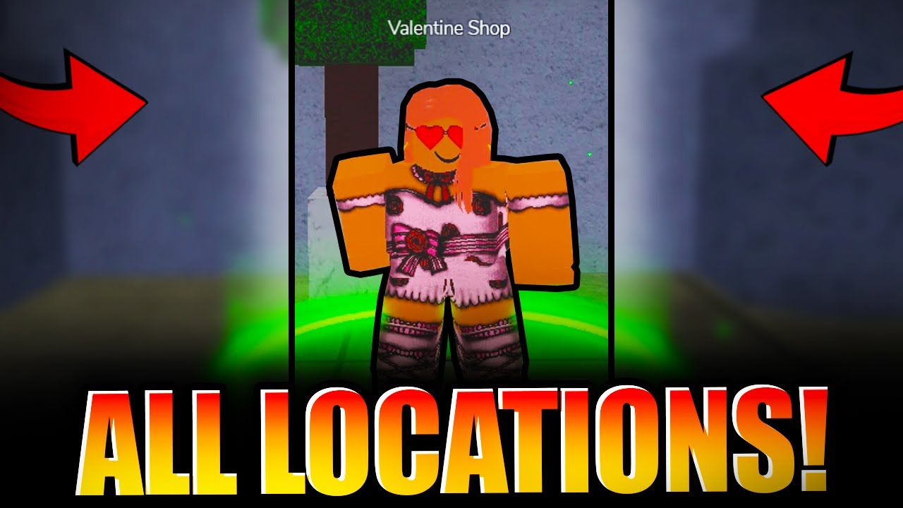 How To FIND ALL VALENTINES EVENT SHOP LOCATIONS In Blox Fruits! (1ST ...