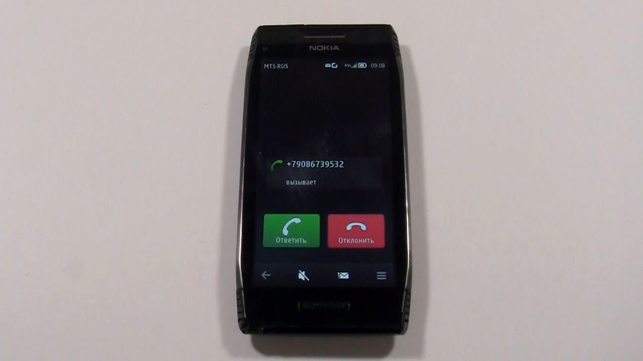 Nokia X7 incoming call - YouTube