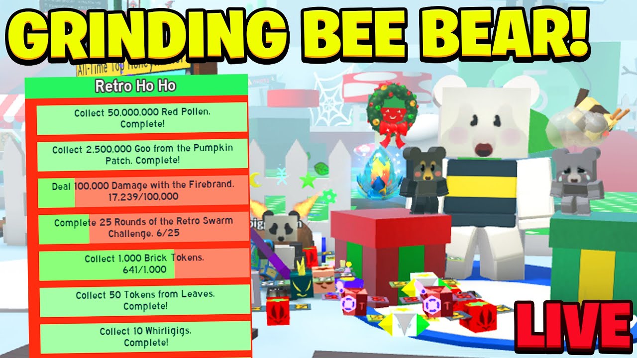 GRINDING BEE BEAR QUESTS 🎄 CODE OUT NOW 🎄 ELECTRIC CONTENT 🎄 BSS LIVE 🎄 ...