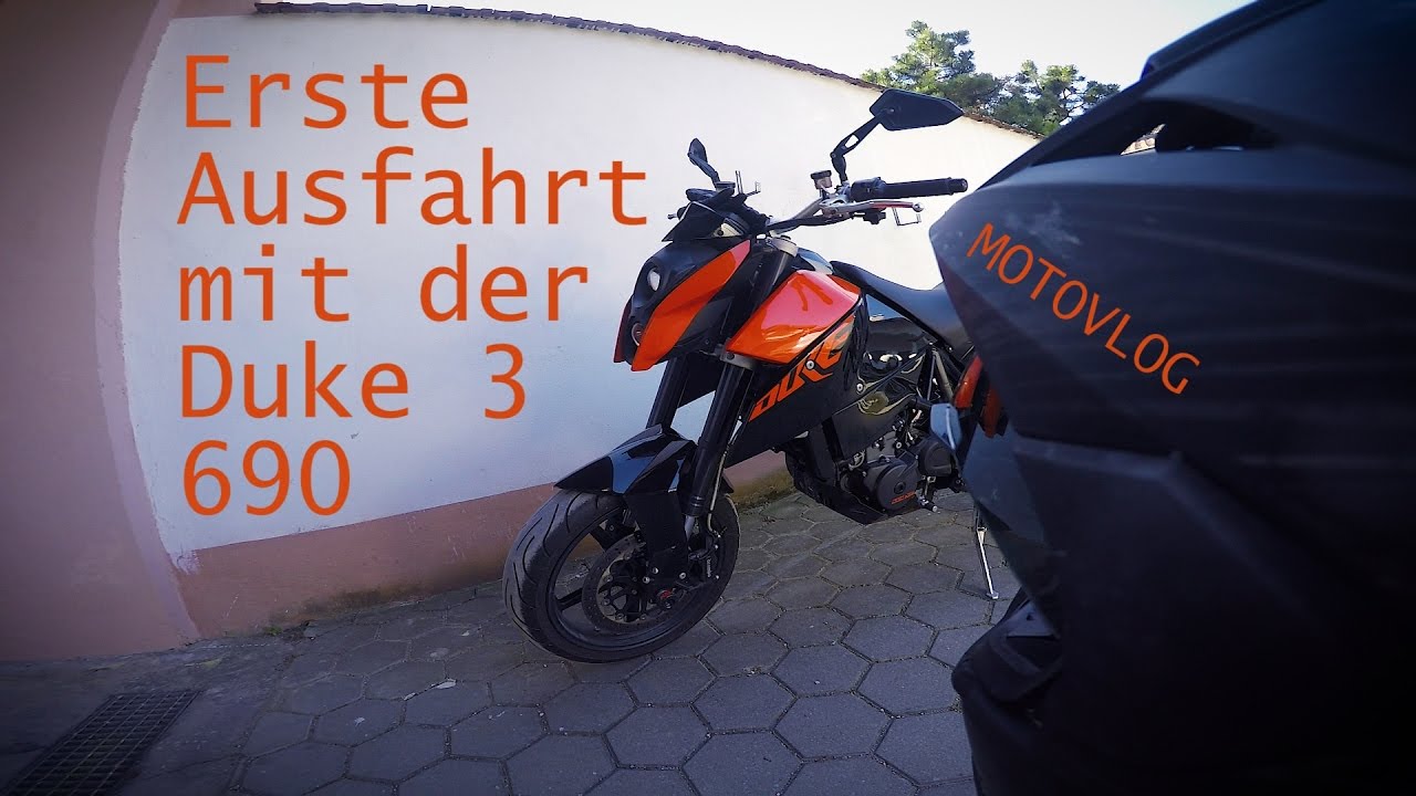 Erste Auffahrt mit der KTM Duke 3 690 MOTO VLOG - YouTube