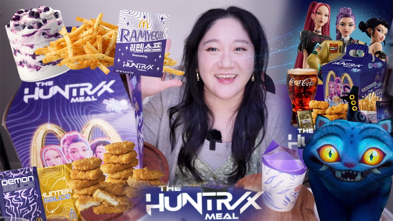 Mcdonald's KPop Demon Hunters HUNTRIX Meal Mukbang - YouTube