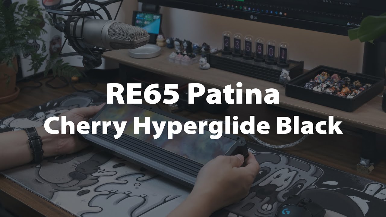 RE65 Patina by Nuxros w/ Cherry Hyperglide Black | GMK Laser | Typing ...