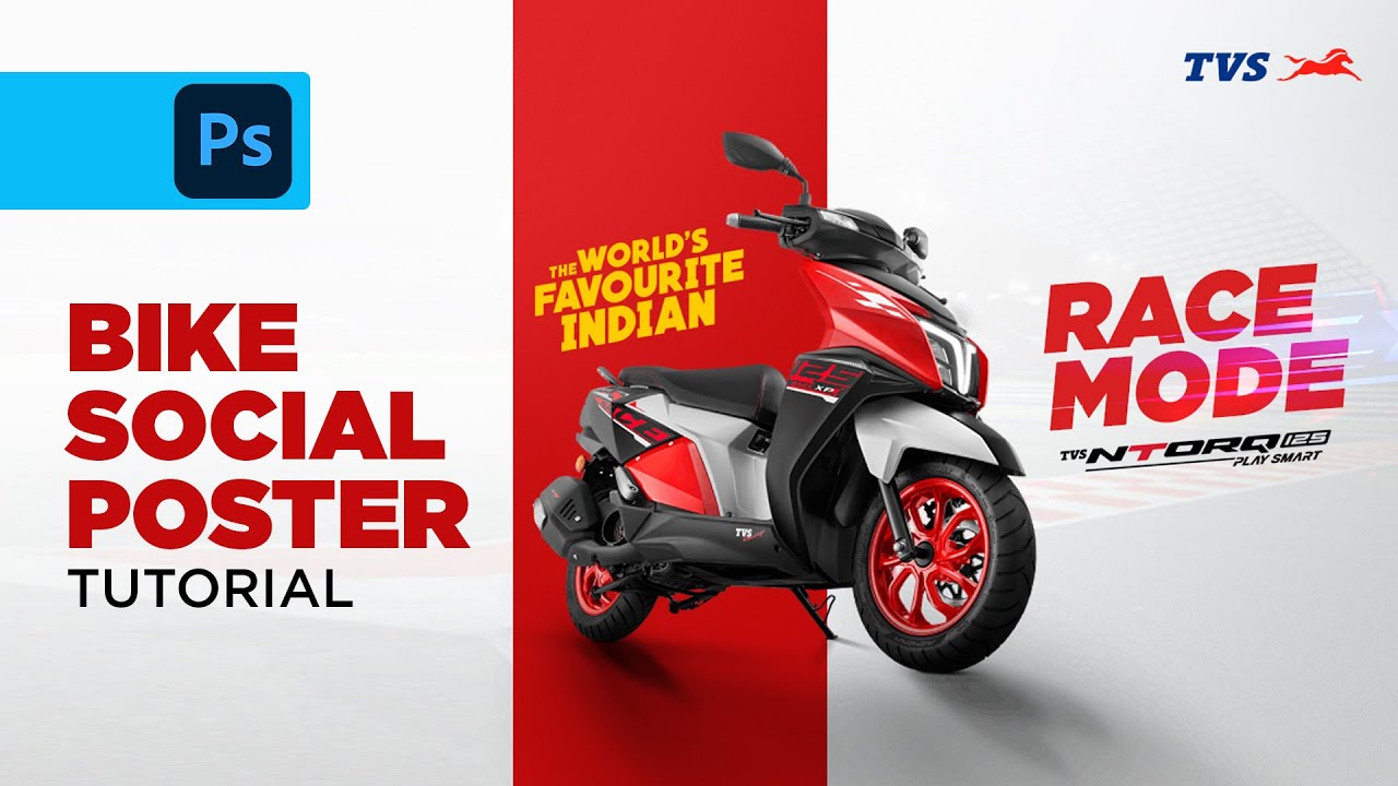 Design Bike Poster in Photoshop | Photoshop Tutorial - YouTube