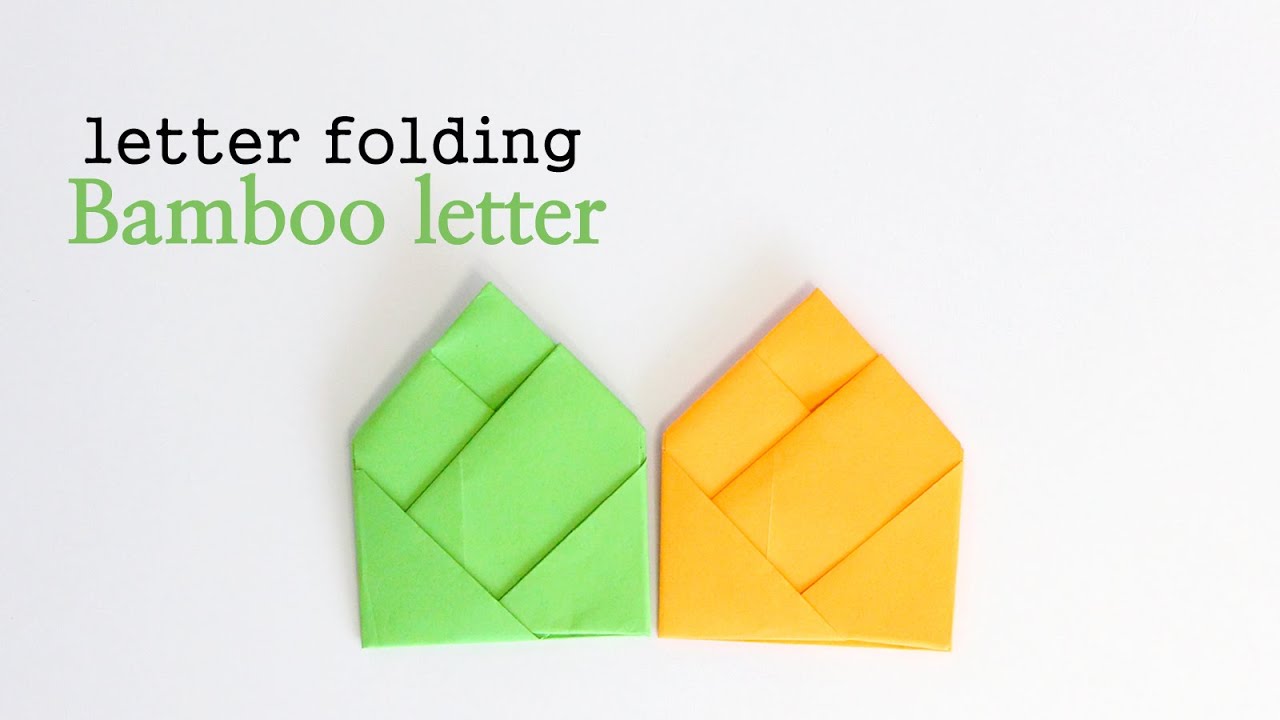 easy origami bamboo letter folding - YouTube