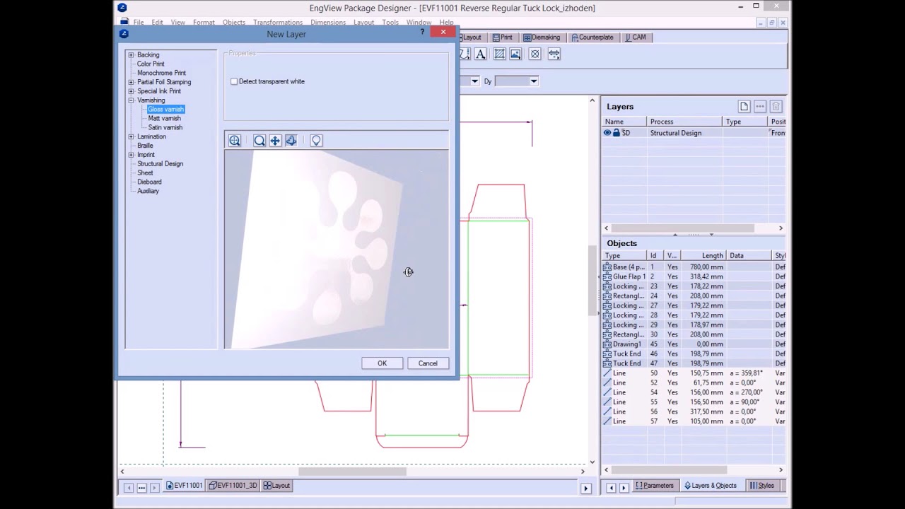 Varnish Blanket Design | EngView packaging software | v.6 - YouTube