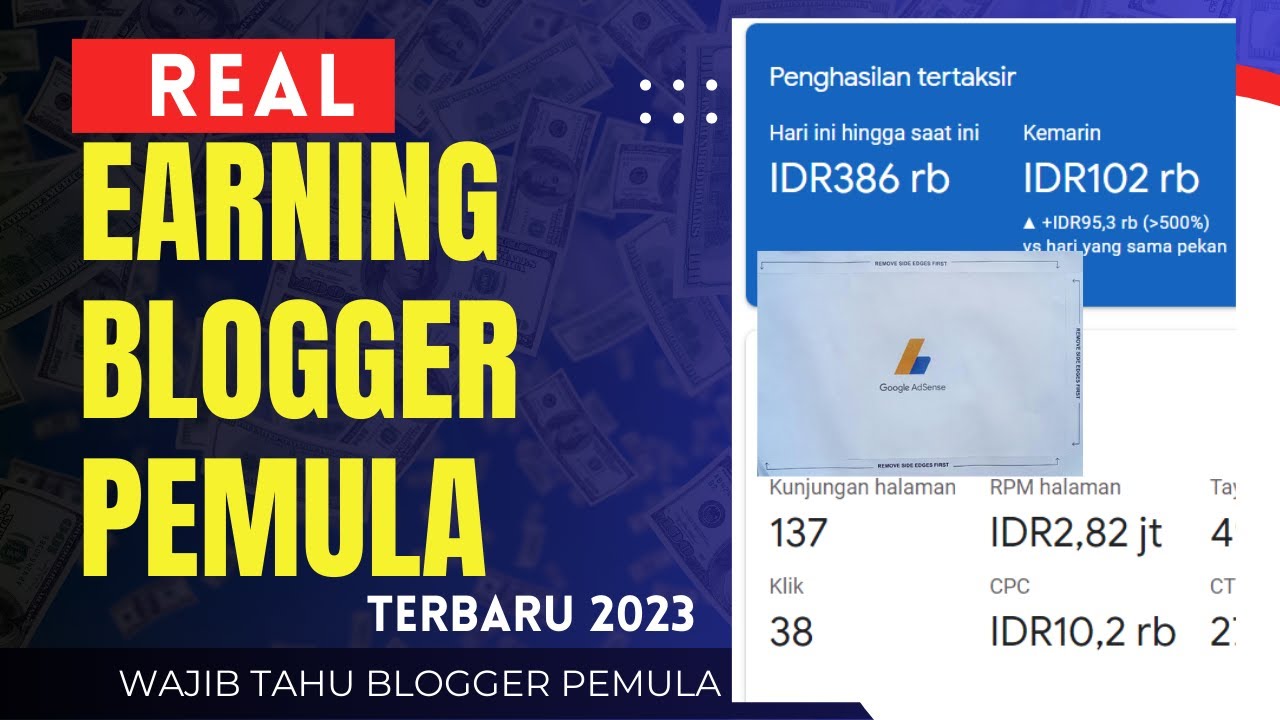 TERBARU 2023 !! penghasilan blogger pemula 2023 BULAN INI - YouTube