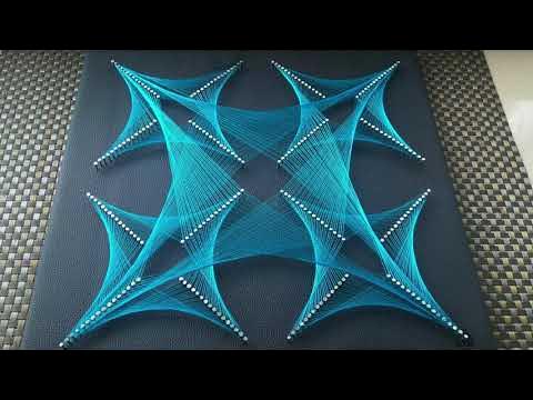 String Art | Blue Arrow | Part 5: How to make string art | Step-by-step instructions | DIY ...