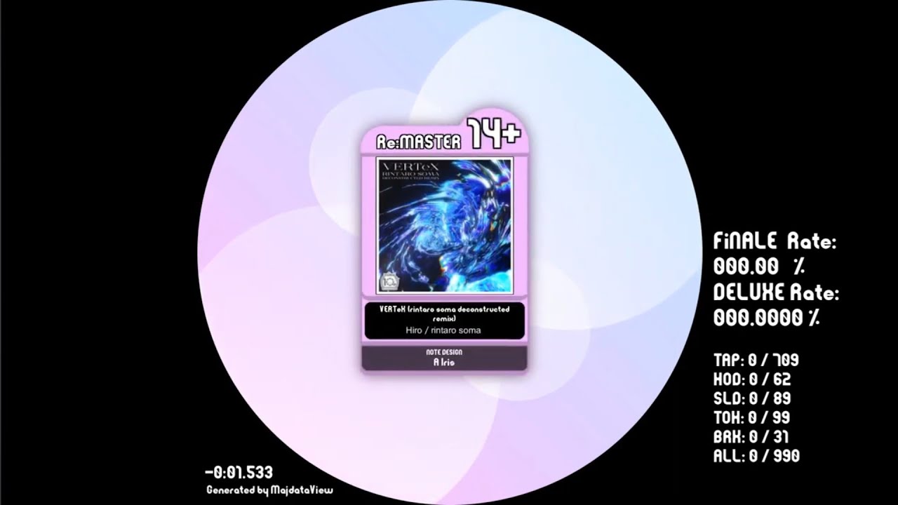 【maimai創作譜面】VERTeX (rintaro soma deconstructed remix) Re:MASTER（14+）【majdata】 - YouTube