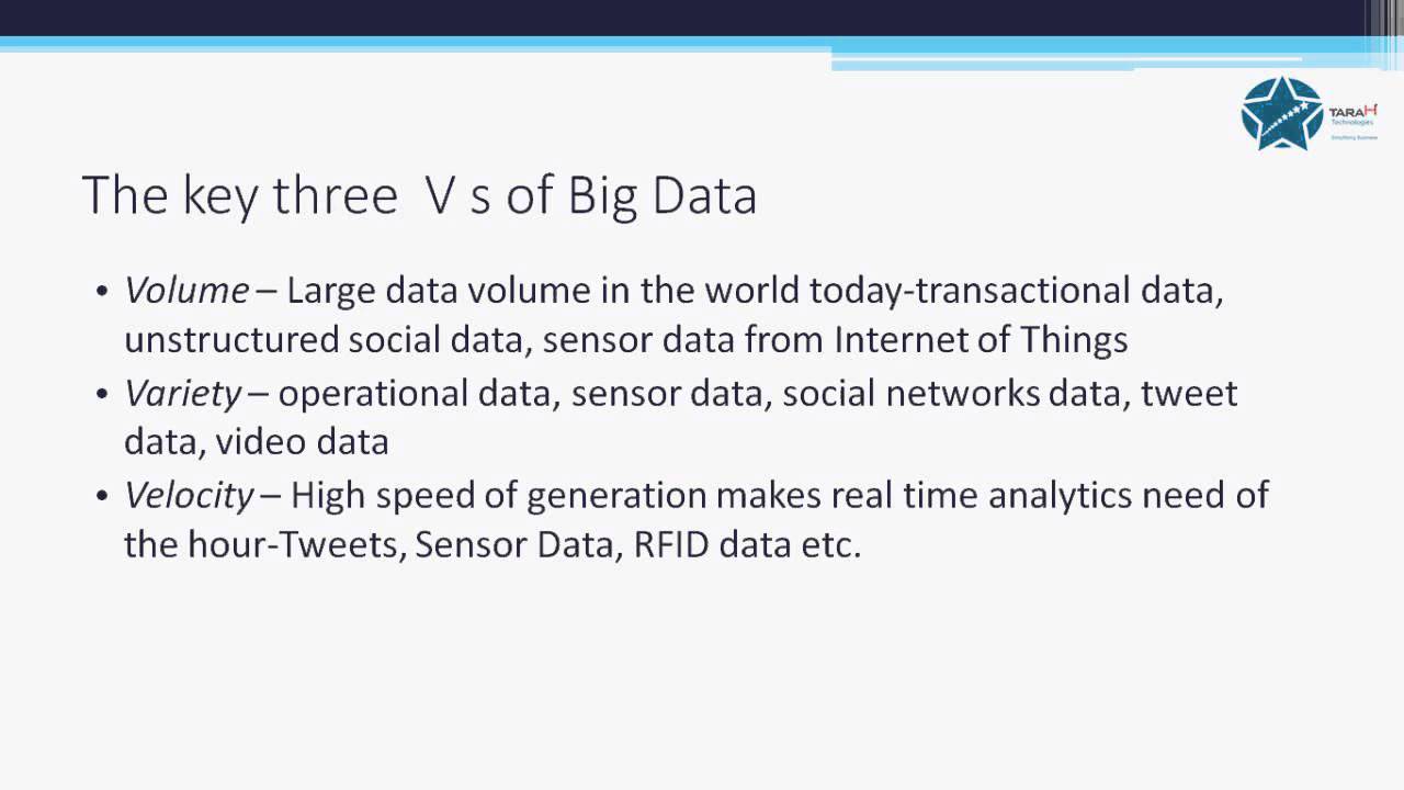 Machine Learning | Volume 2| Key 3 Vs of Big Data - YouTube