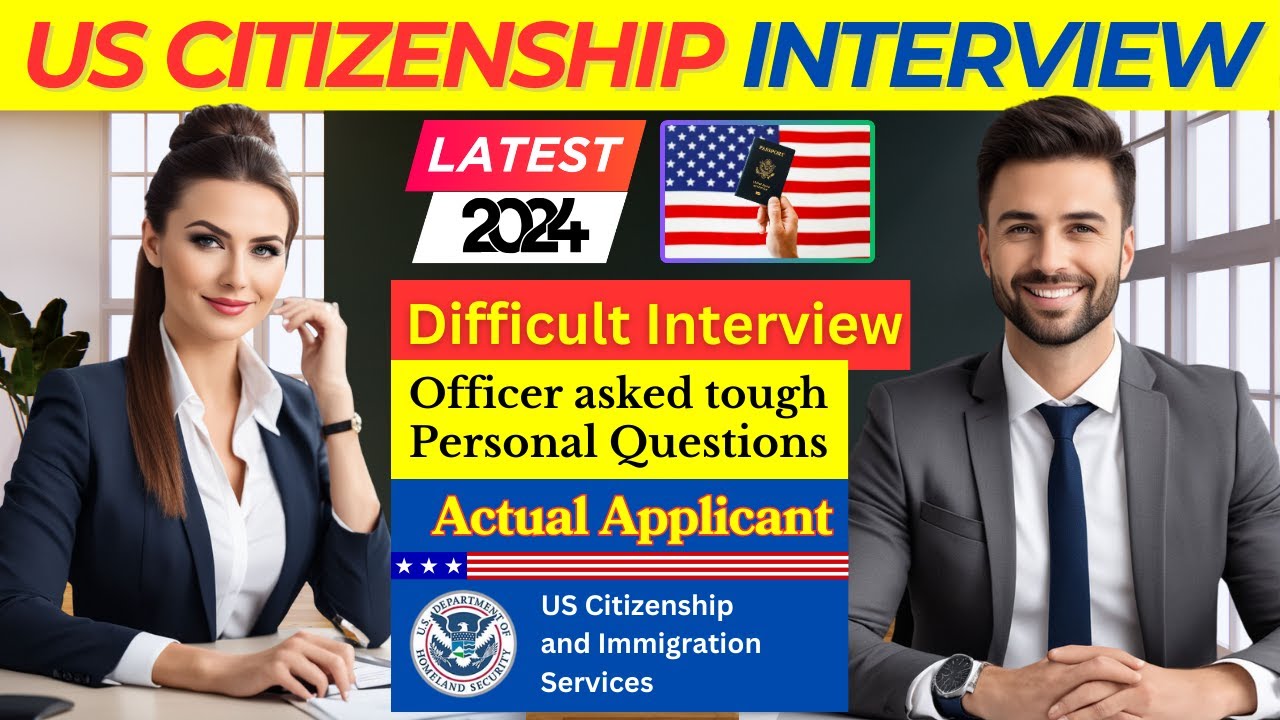 NEW! US Citizenship Interview (Actual Case) 2024 Questions & Answers ...