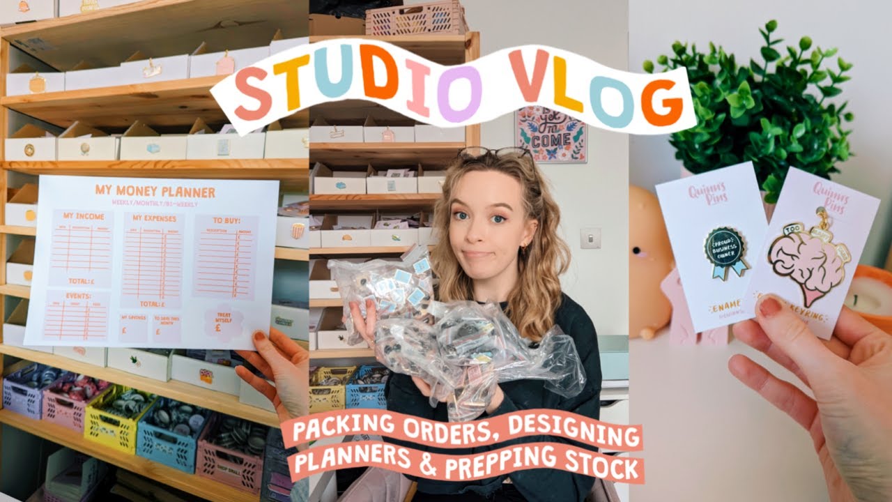 STUDIO VLOG | I'm Back! Packing Orders, Designing Planners and Prepping ...