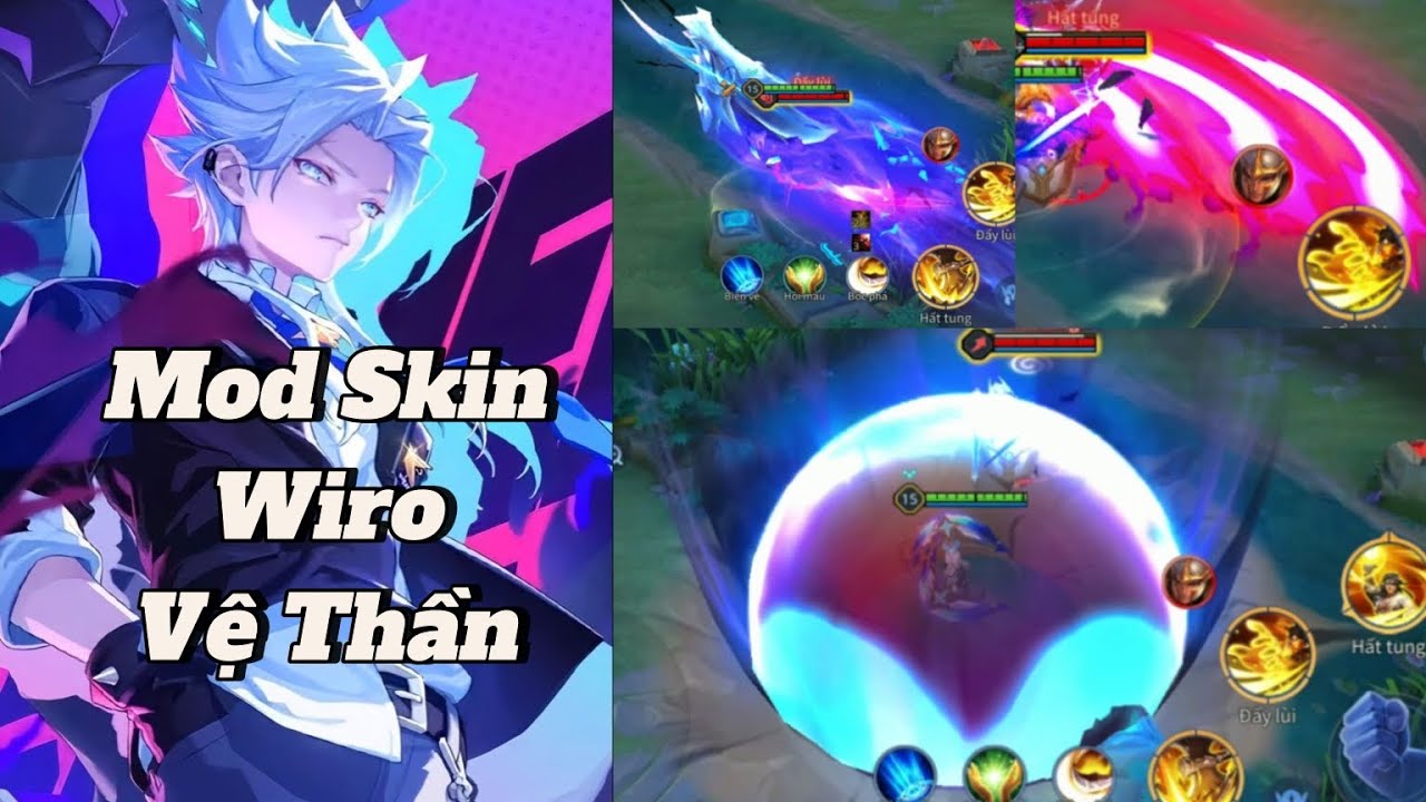 Mod Skin Wiro Thứ nguyên vệ thần [ Có Viền+Lính+Bùa+Trụ Vệ Thần] - YouTube