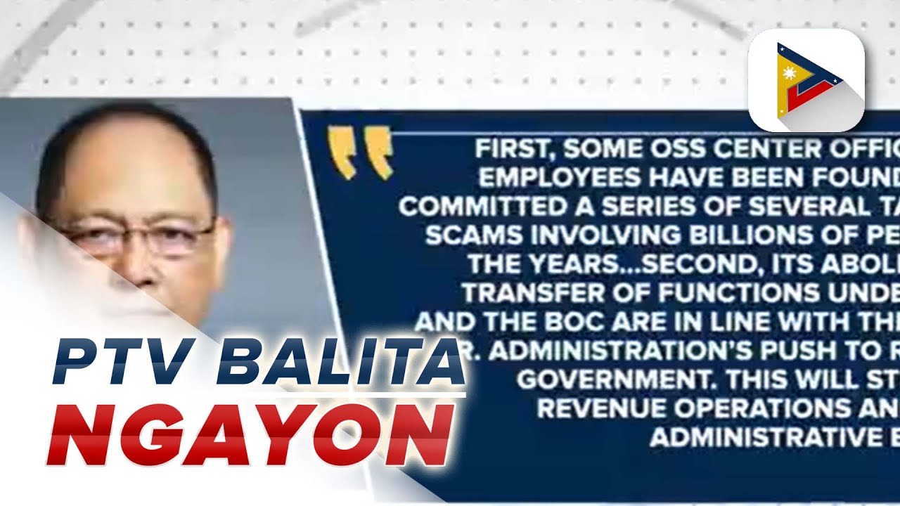 Pres Marcos Jr Ipinag Utos Na Buwagin Ang One Stop Shop Center Ng