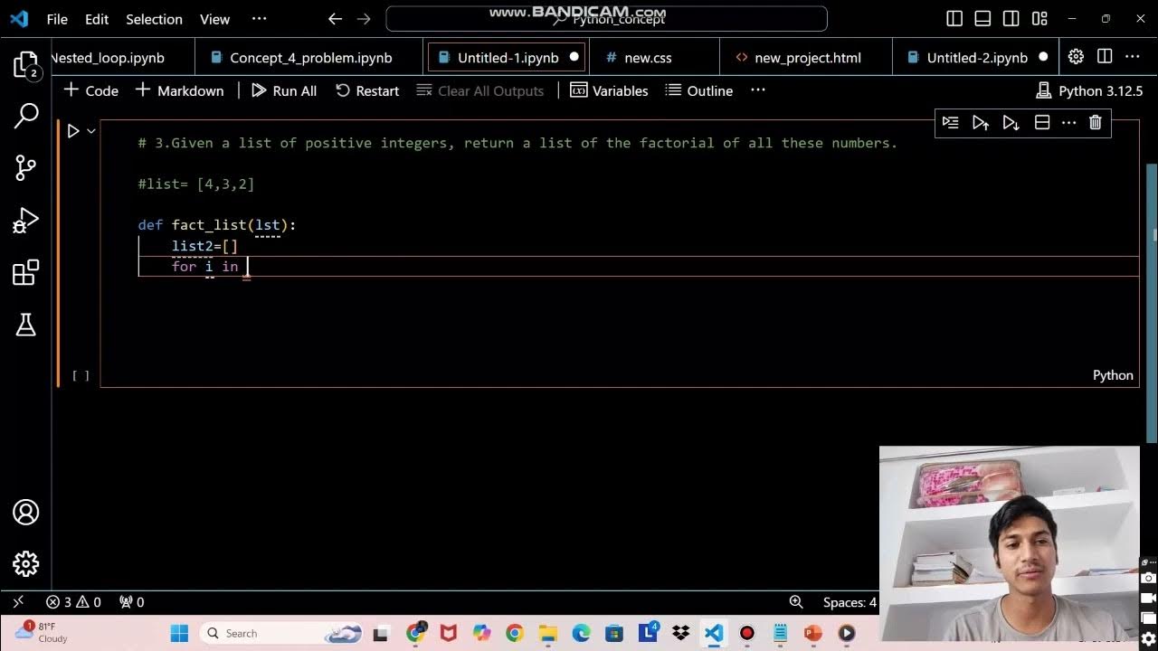 Nested loop-Python - YouTube