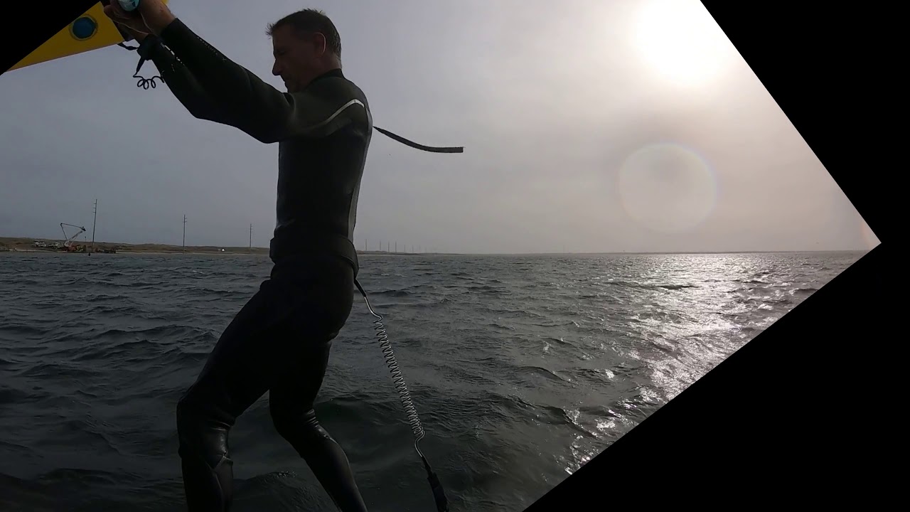 Wingfoil tacking practice - YouTube