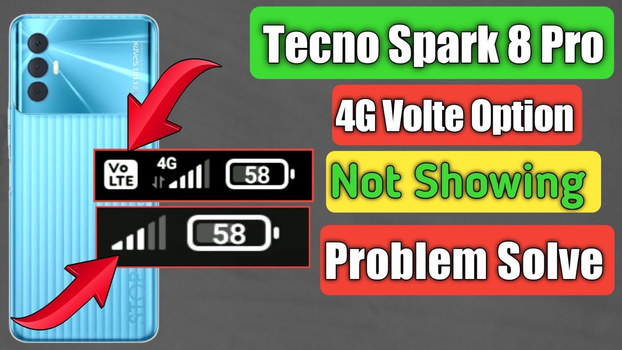Tecno spark 8 pro 4G volte network problem solve | How to fix volte ...