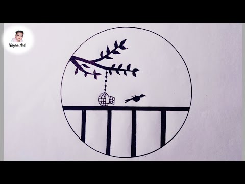 Freedom Ball Pen drawing|| circle drawing with aazad parinda|| New ...